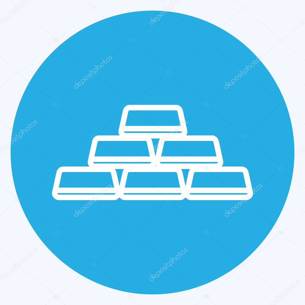 Icono de Oro. adecuado para Wild West s mbolo. ojos azules estilo. dise o simple editable. dise ...