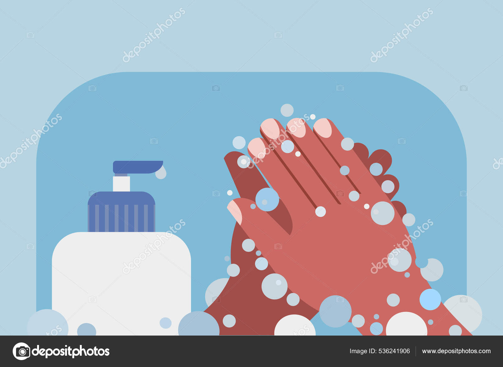 Ilustrasi Vektor Cuci Tangan Vektor Stok oleh ©ajijchan 536241906