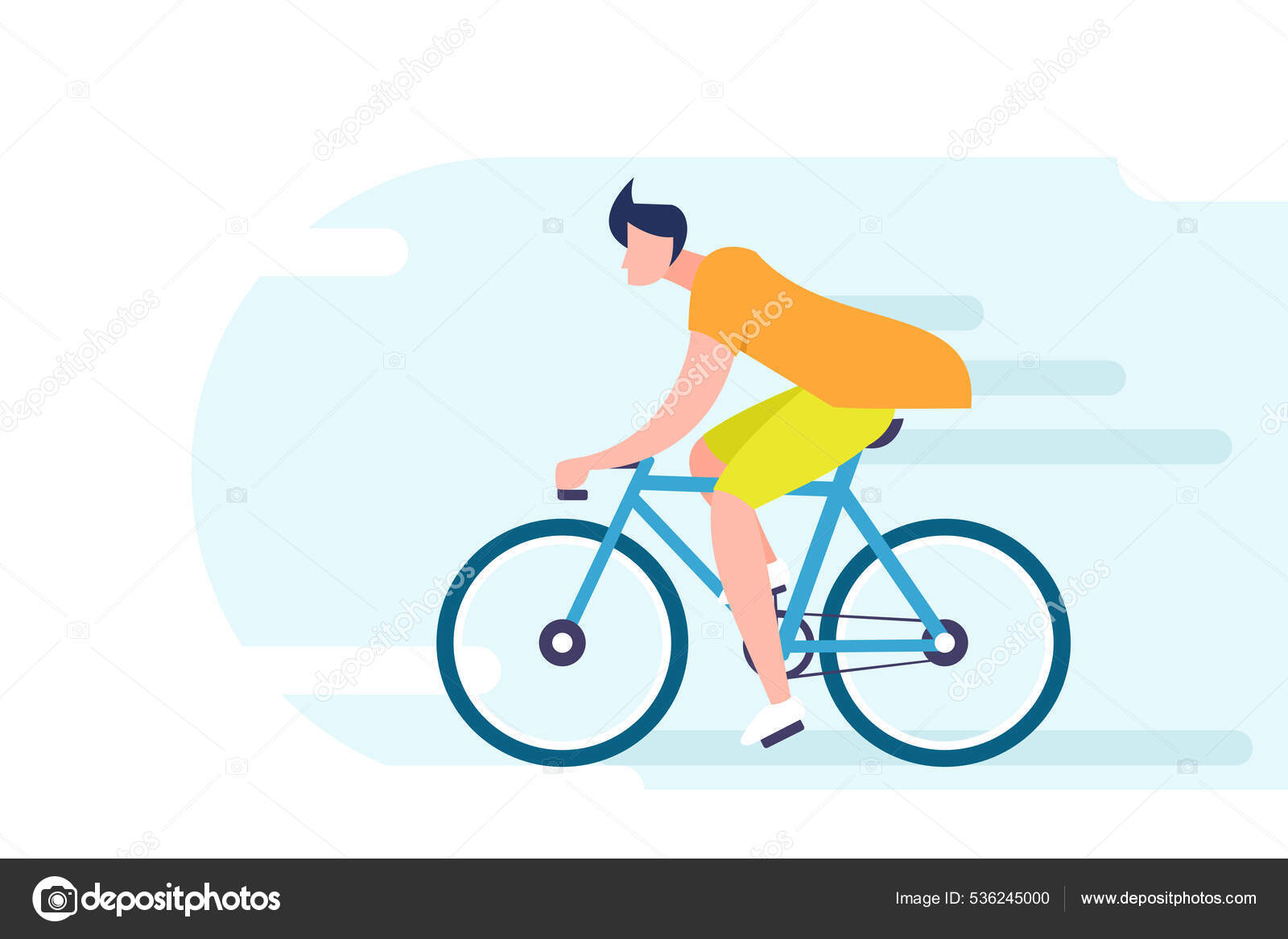 Man Cycle Speed Vector Illustration Stock Vector by ©ajijchan 536245000