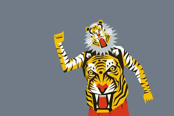 Tiger Dance Kerala India Concept Onam Festival Stock Vector by ...