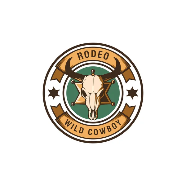 Cowboy Rodeo Show Vector Vintage Emblems Labels Badges Logos Monochrome ...