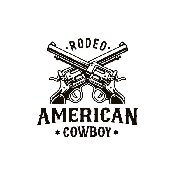 Cowboy Rodeo Show Vector Vintage Emblems Labels Badges Logos Monochrome ...