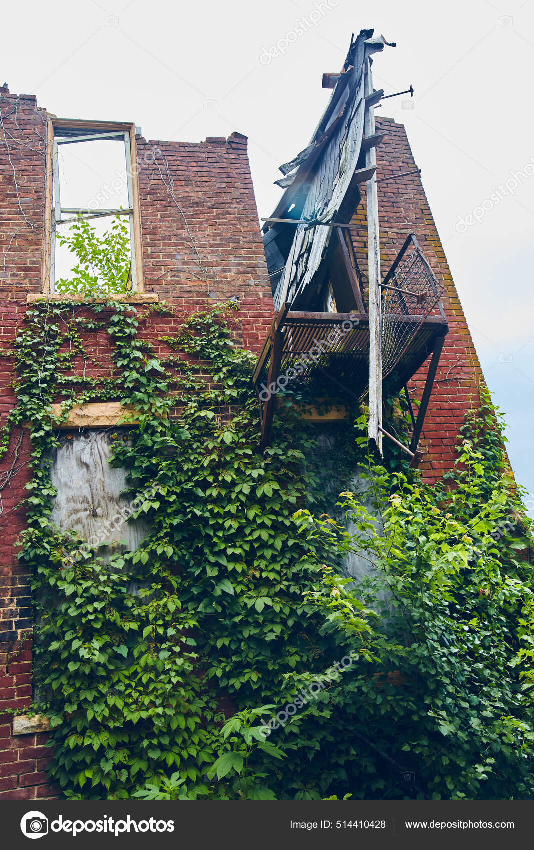 Old Brick Building Falling Apart