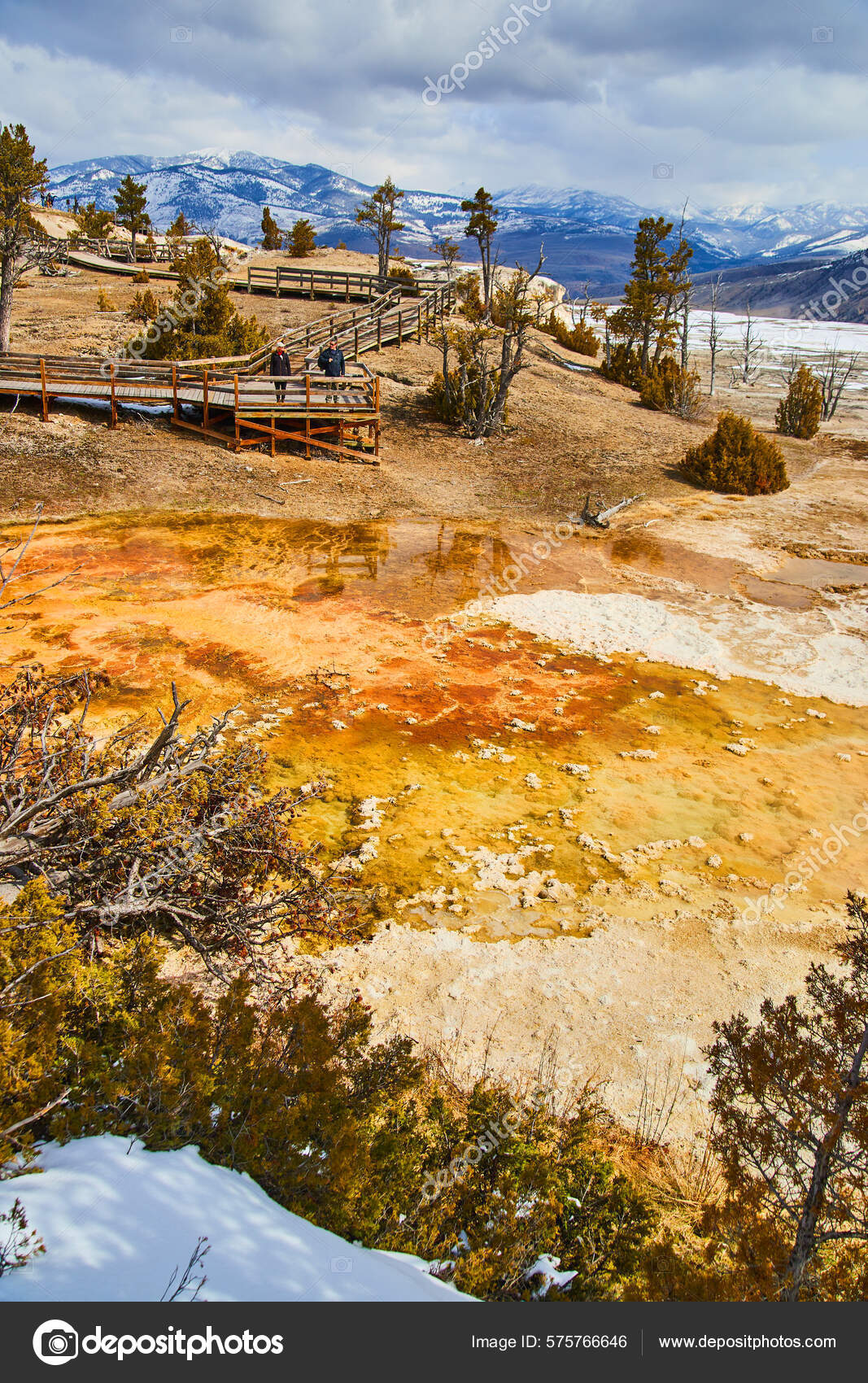 Image Stunning Yellowstone Hot Springs Warm Layers Color — Stock Photo ...