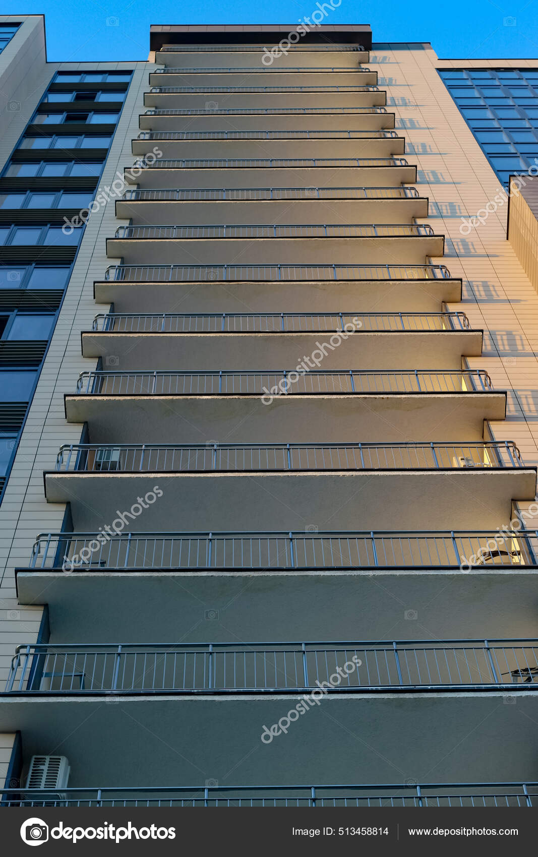 Straight Lines Intersecting Going Perspective Geometry Buildings Stock ...