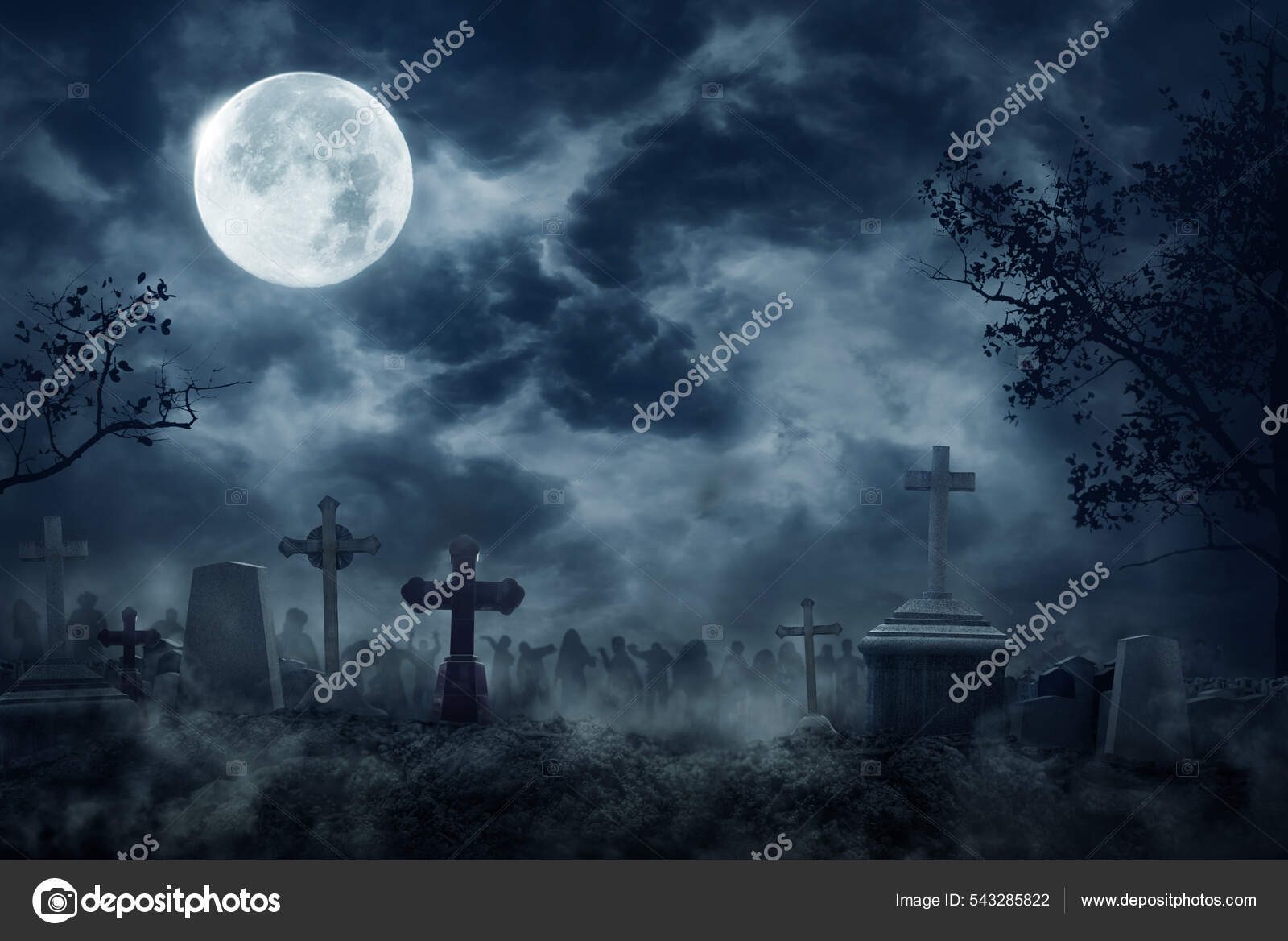 Cemetery At Night Wallpaper Download Cemetery, Night, Graveyard.