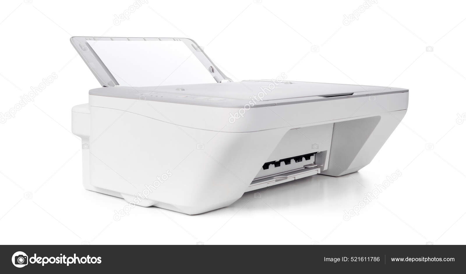 Ink jet printer isolated on white background — Stock Photo ...