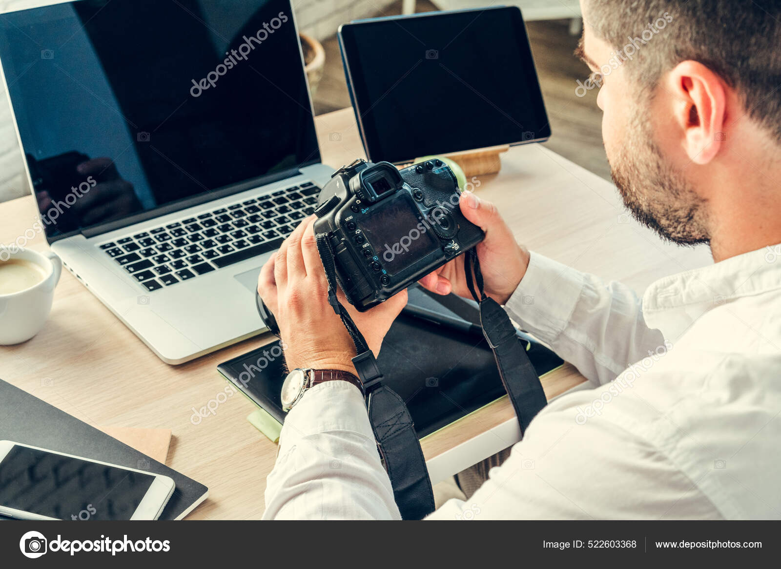 Working table of a photographer close up Stock Photo by ©Fotofabrika ...