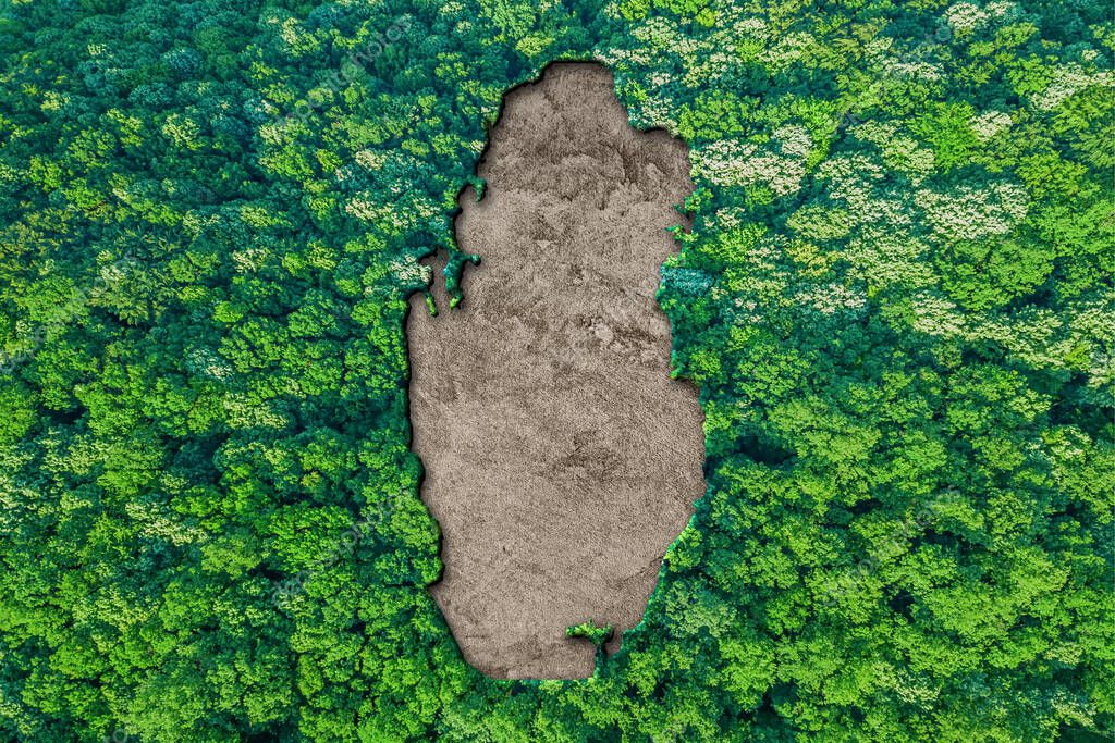 Hábitat sostenible Mapa de Qatar, Concepto de medio ambiente 2024