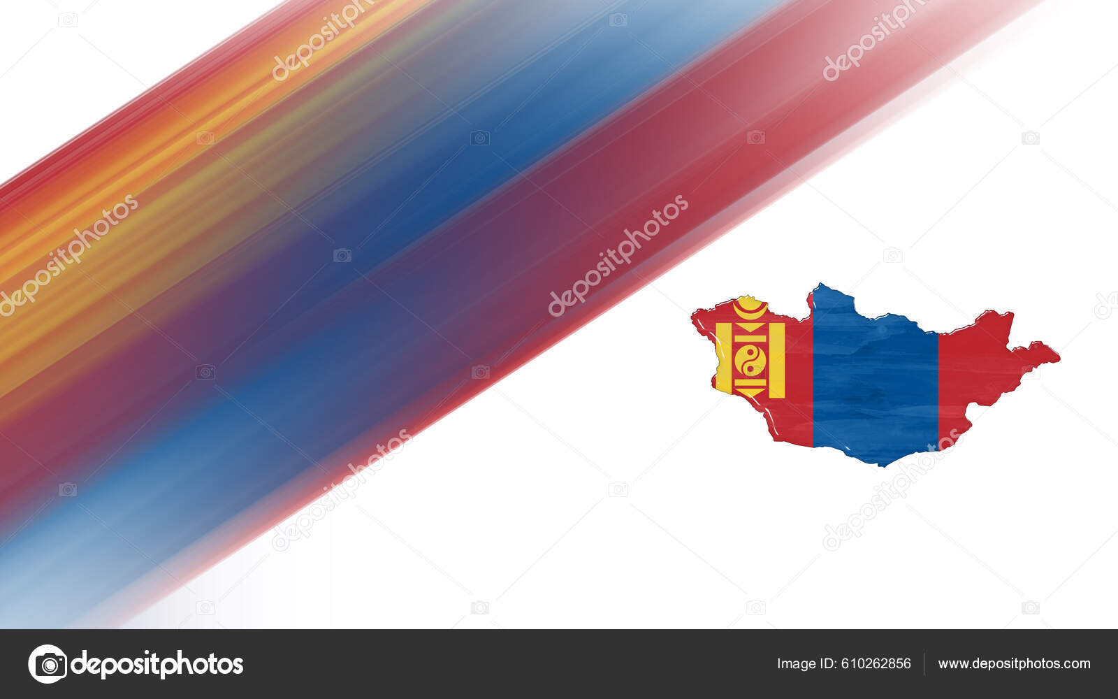 Map Mongolia Flag Map National Colors Background Stock Photo by ...