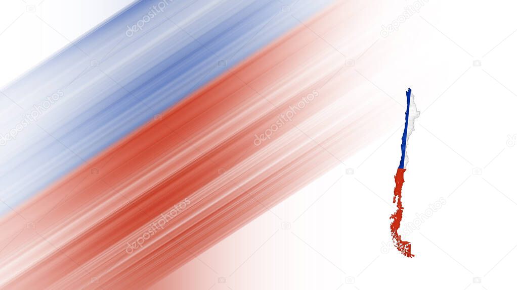 Mapa de Chile, Mapa de la bandera, Colores nacionales de fondo 2023