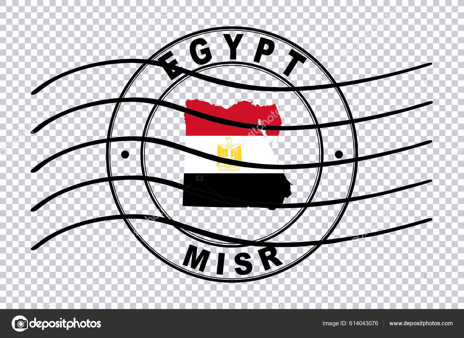 Map Egypt Postal Passport Stamp Travel Stamp Clipping Path Stock Photo ...