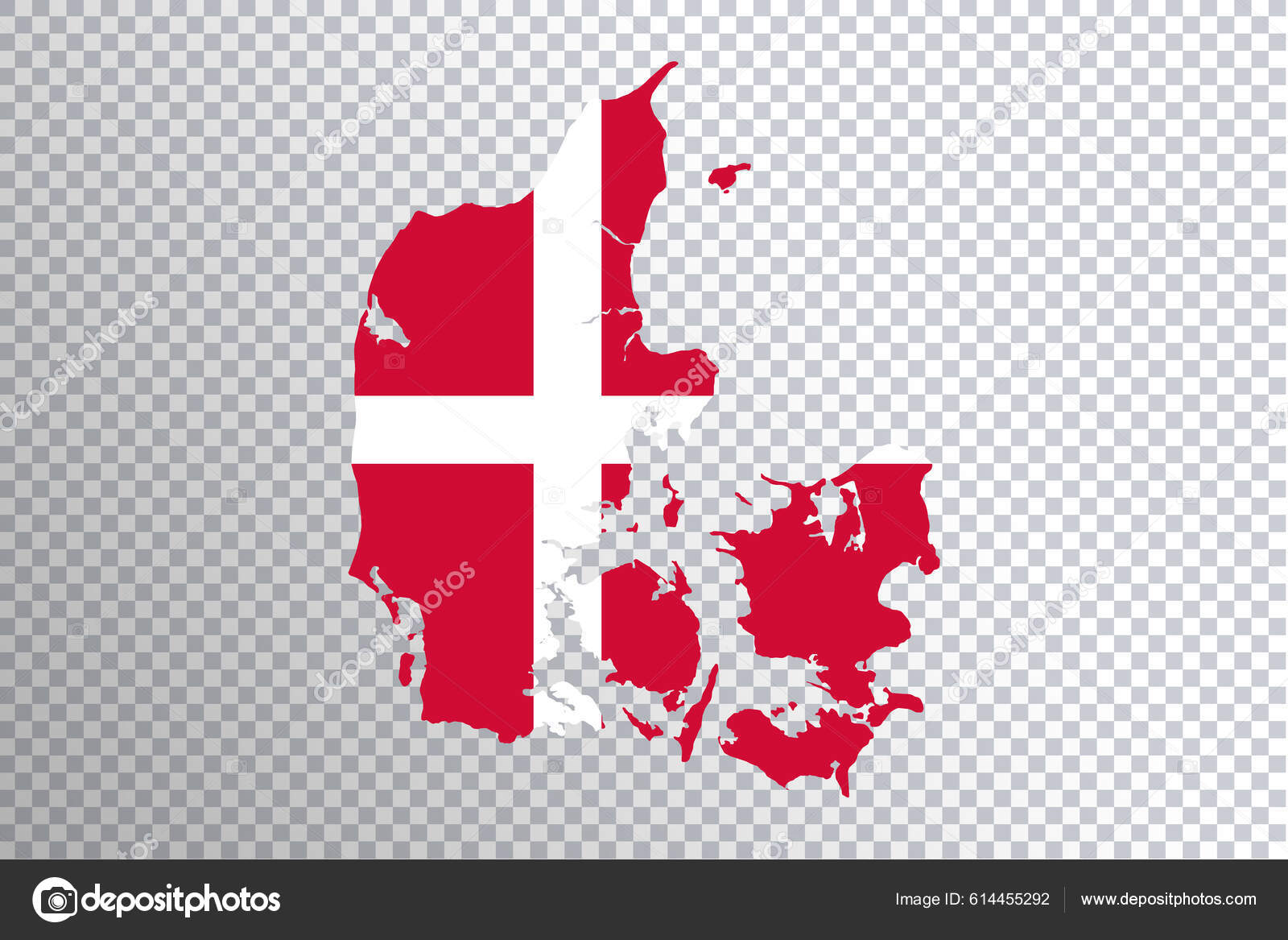 Denmark Flag Map Transparent Background Clipping Path Stock Photo by ...