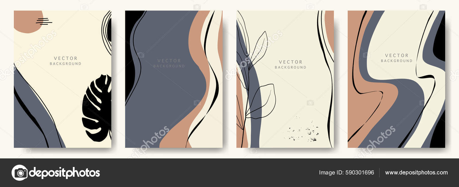 Set Abstract Backgrounds Vector Illustration Stock Vector by ...