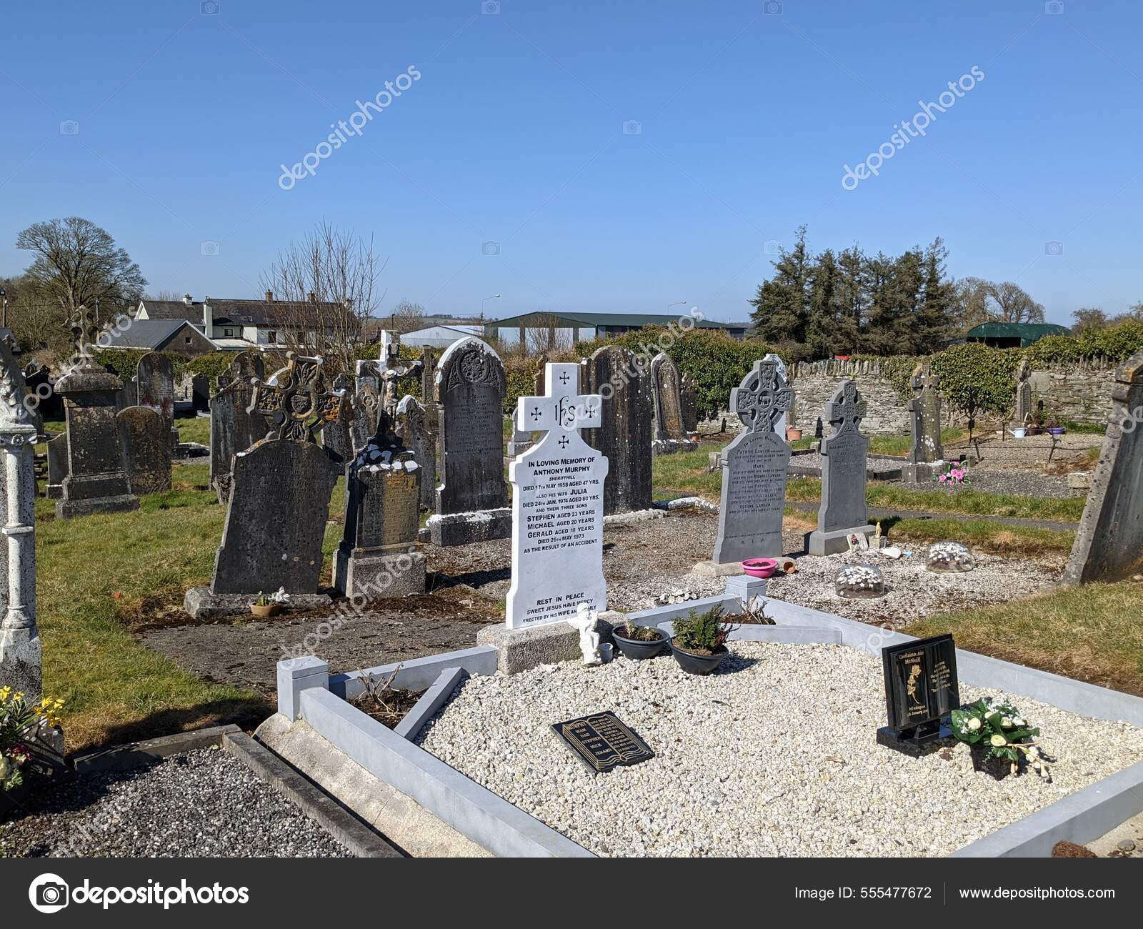 Cemetery Most Blessed Trinity Church Moone Kildare Ireland Stock Photo ...