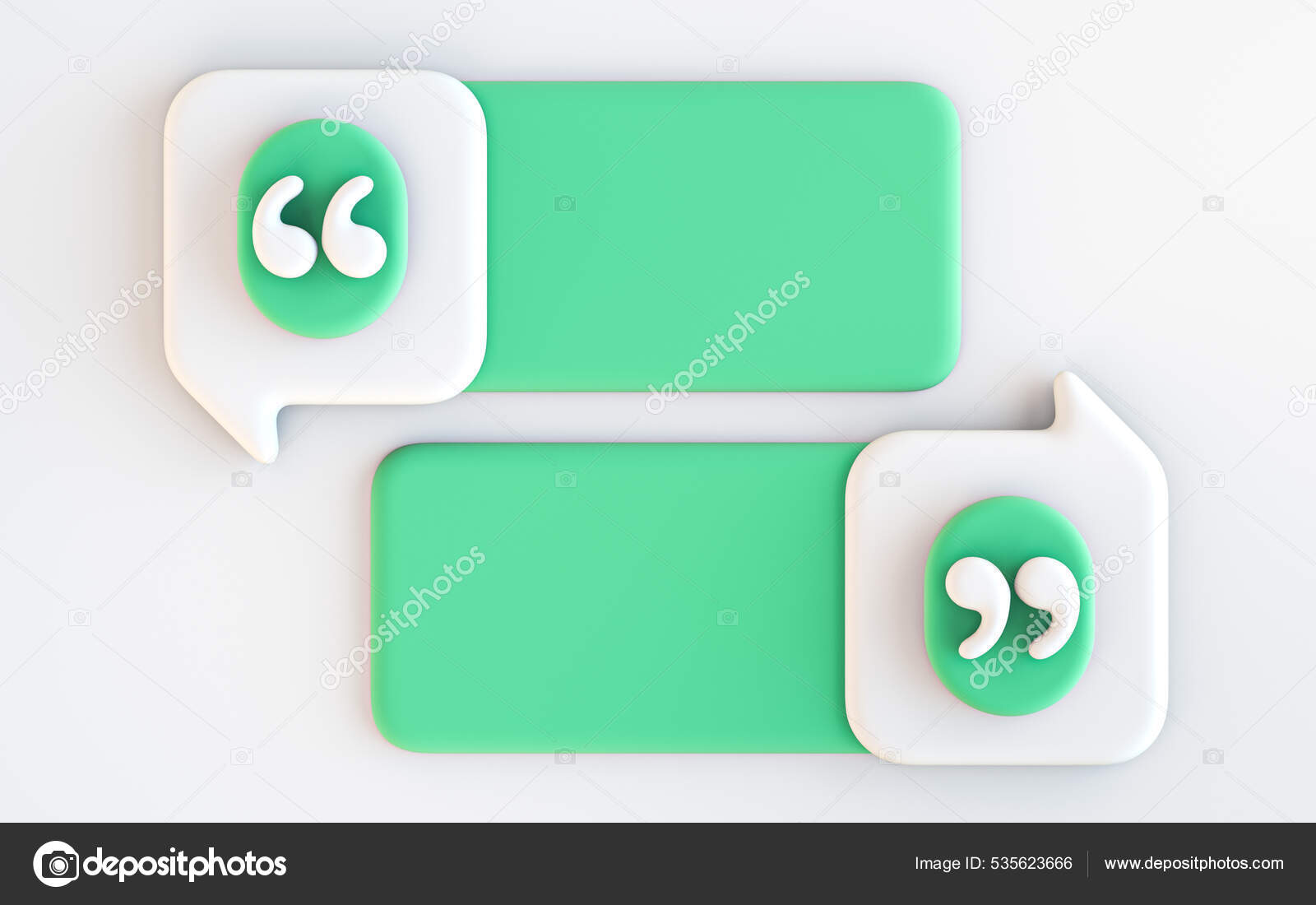 Quote Box Frame Background Empty Space Blogging Template Render Concept ...