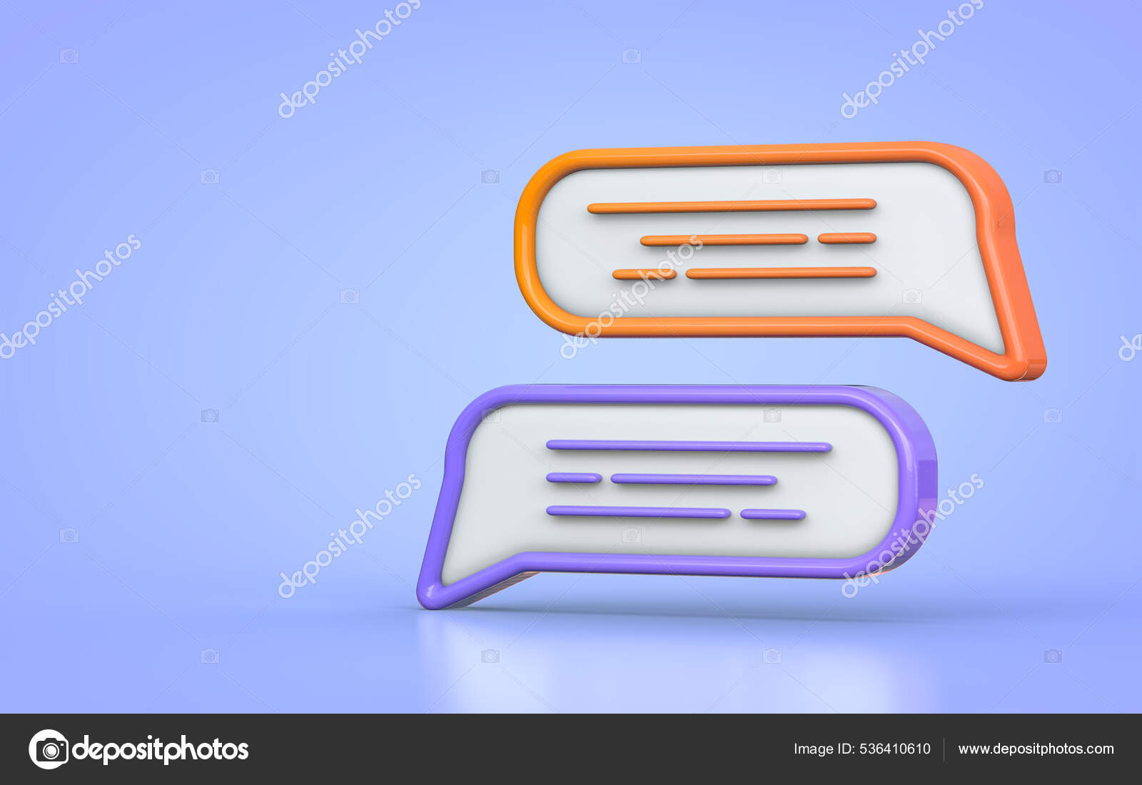 Social Media Message Comment Chat Talk Communication Blue Background ...