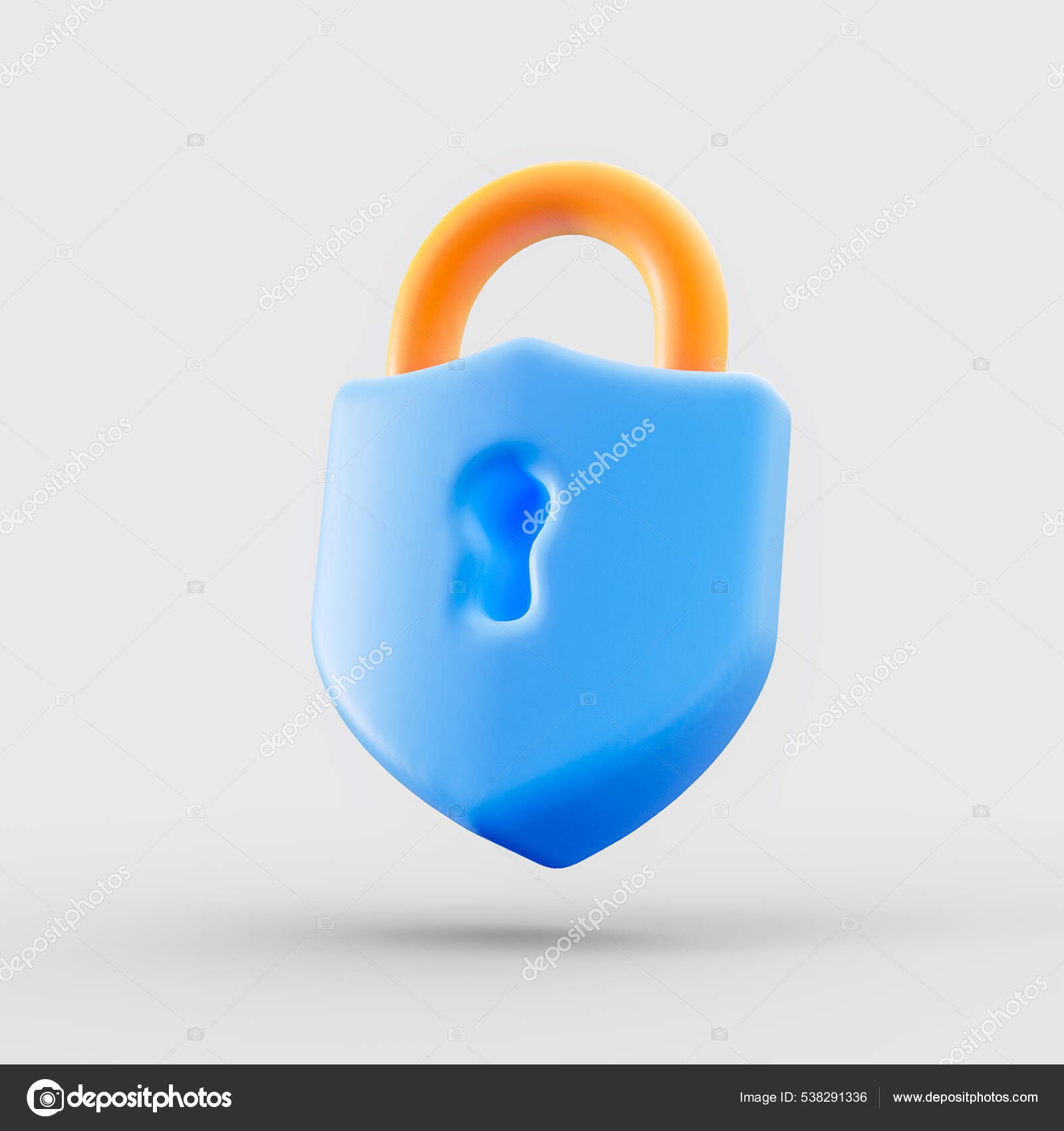 Shield Lock Cyber Protection Security Key Safety Icon White Background ...