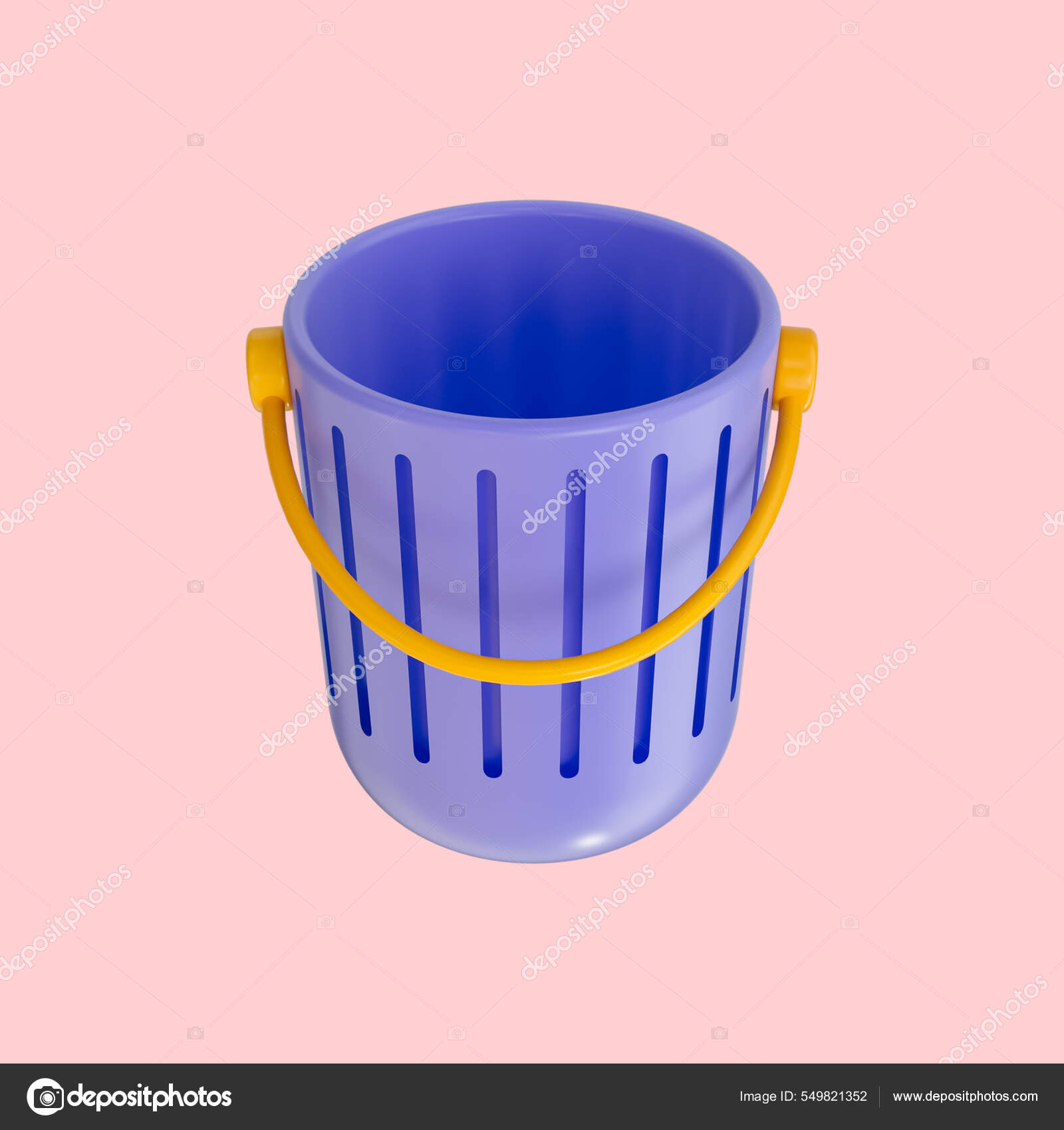 Empty Bucket Icon Render Concept Flat Sign Mobile Web Design — Stock ...