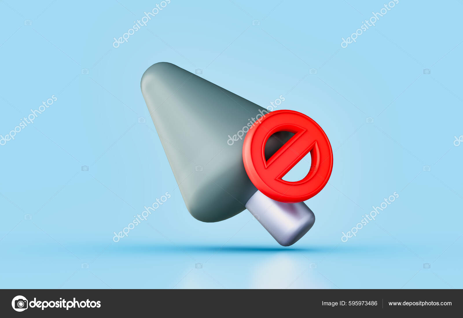 Cursor Disable Sign Render Concept Block Speech Working File Document ...