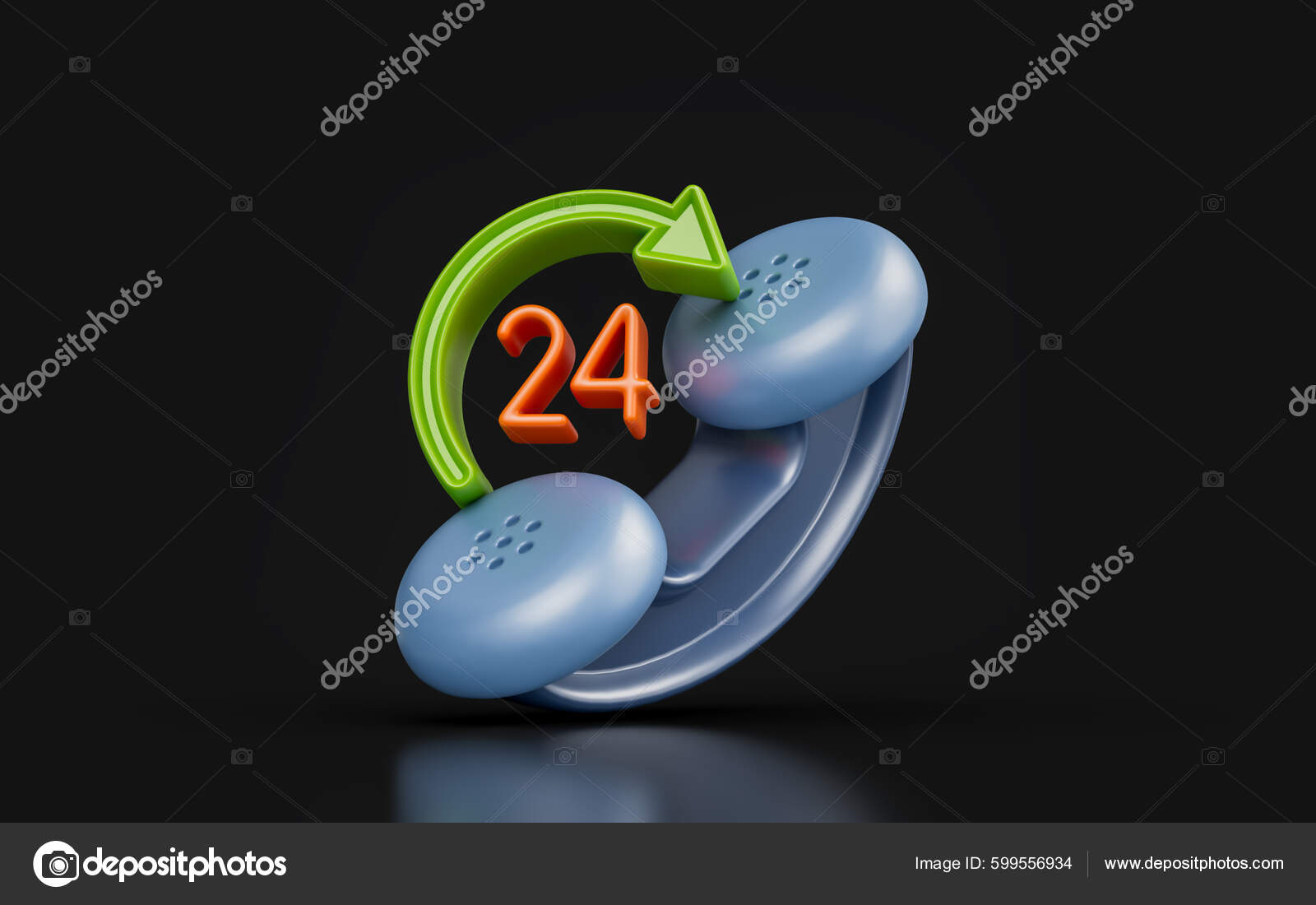 Call Sign Dark Background Render Concept Hours Online Service Stock ...