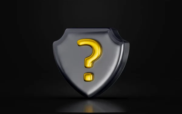 Security Shield Check Mark Sign Dark Background Render Concept Privacy ...