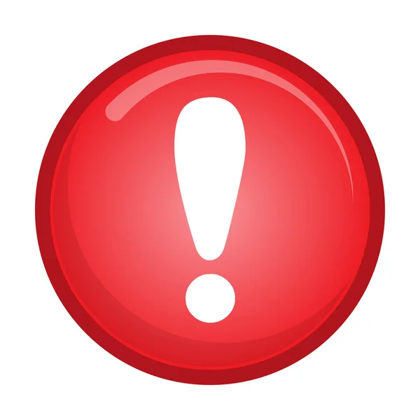 signo de exclamaci n blanca en el vector de icono de bot n de c rculo rojo para el dise o gr ...