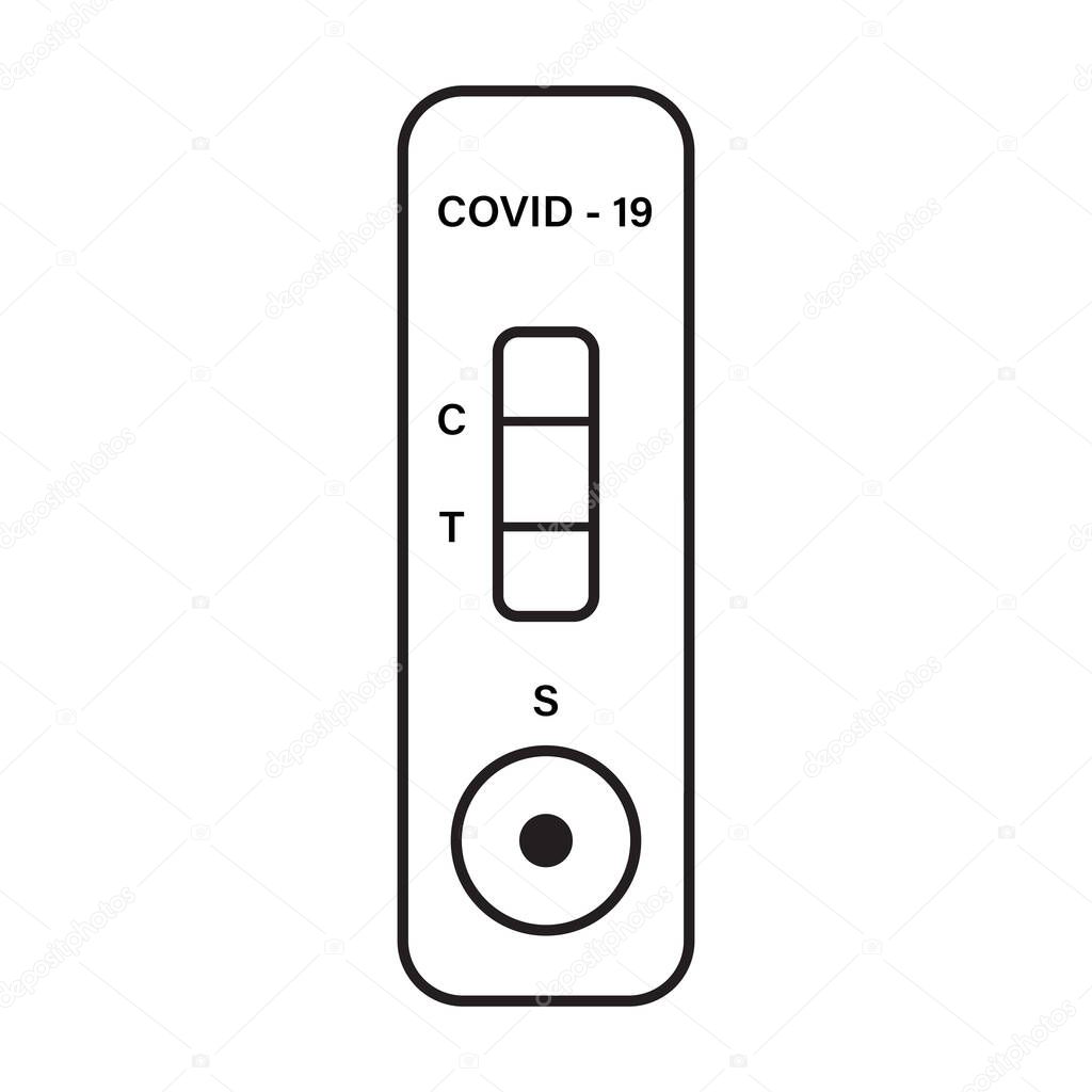 prueba de antígeno rápido (RST) vector de iconos prueba de detección de ...