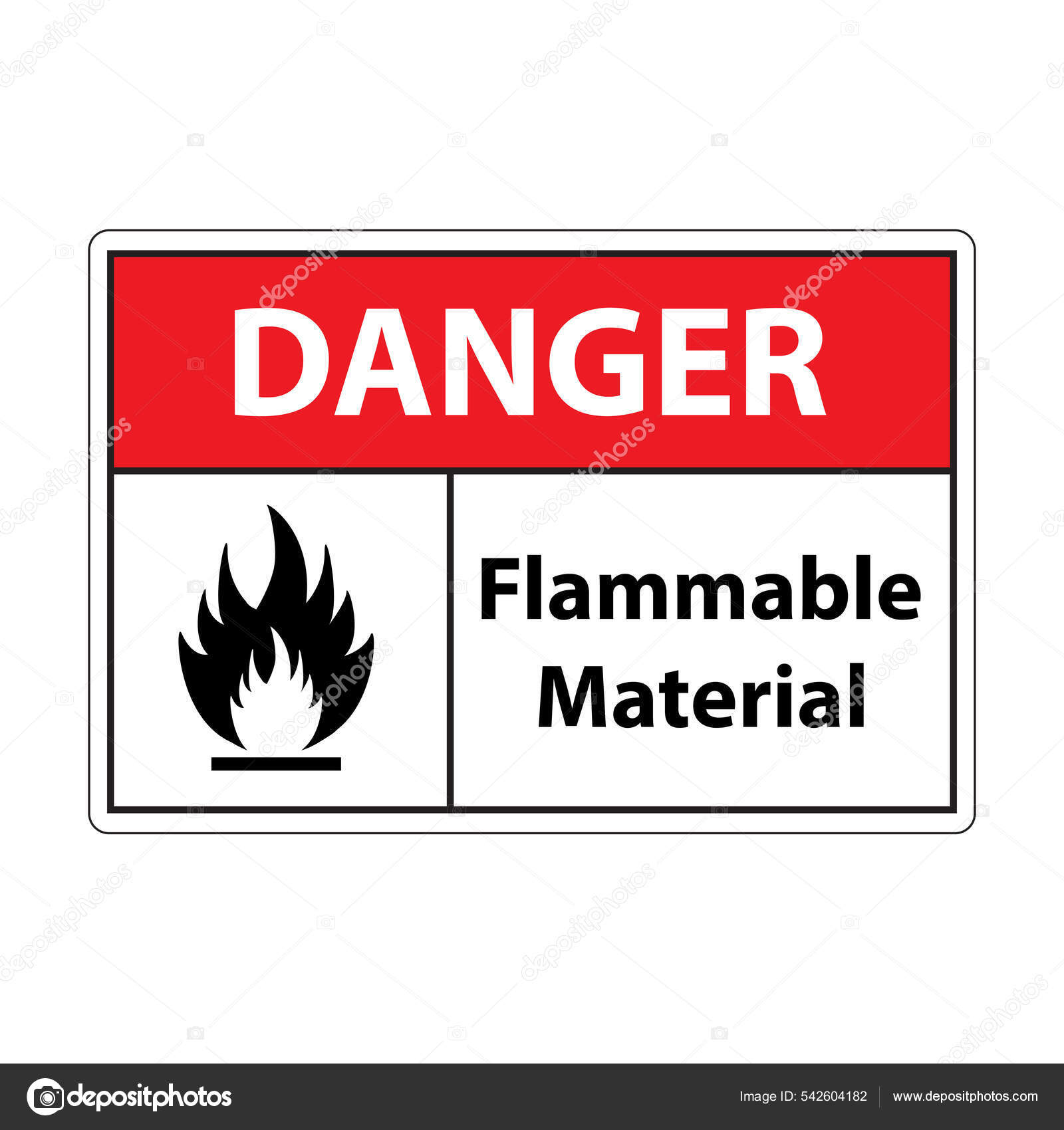 Danger Flammable Material Sign Icon Vector Graphic Design Logo Website ...