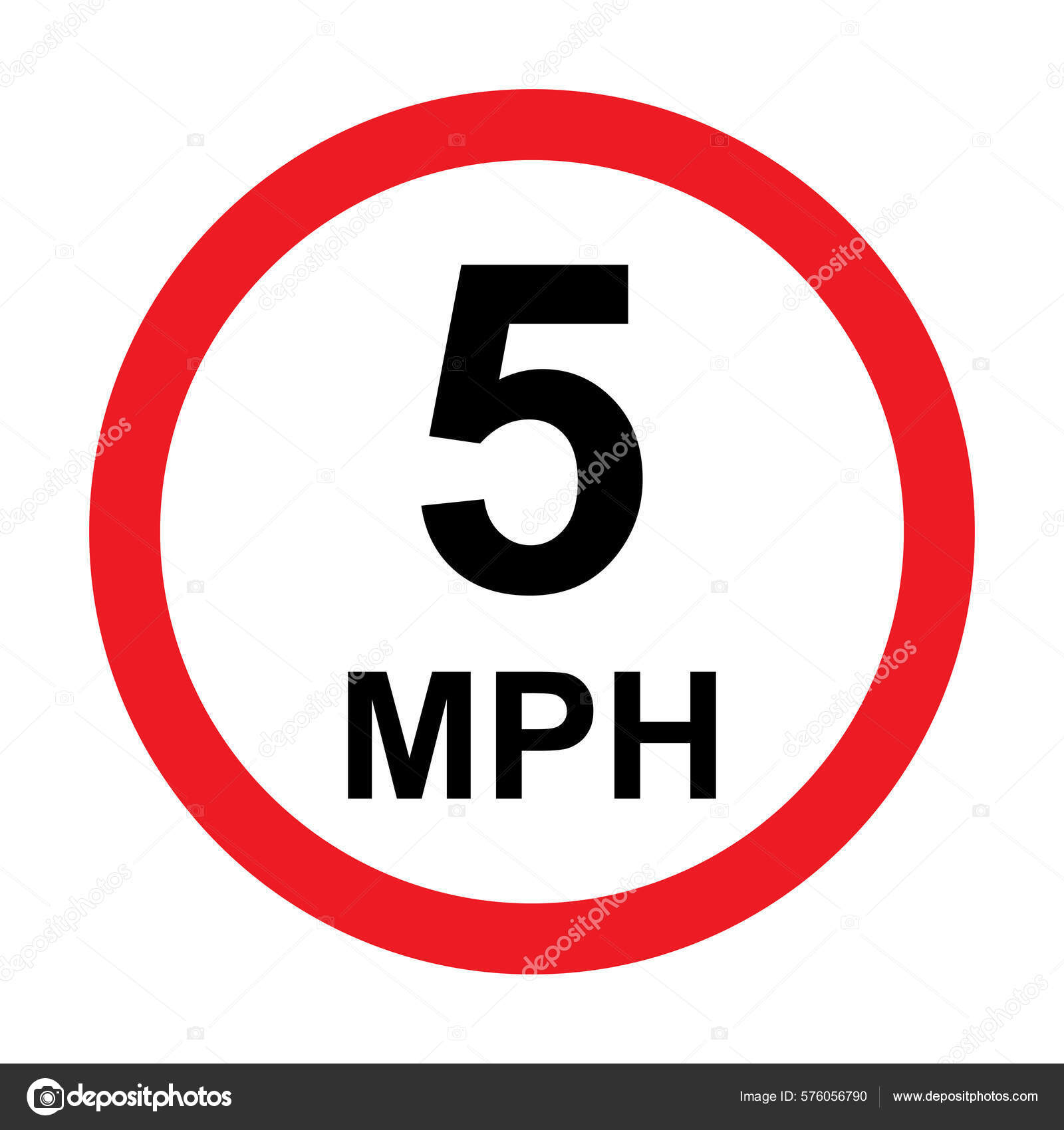 Mph Road Traffic Sign Icon Vector Graphic Design Logo Website Stock ...