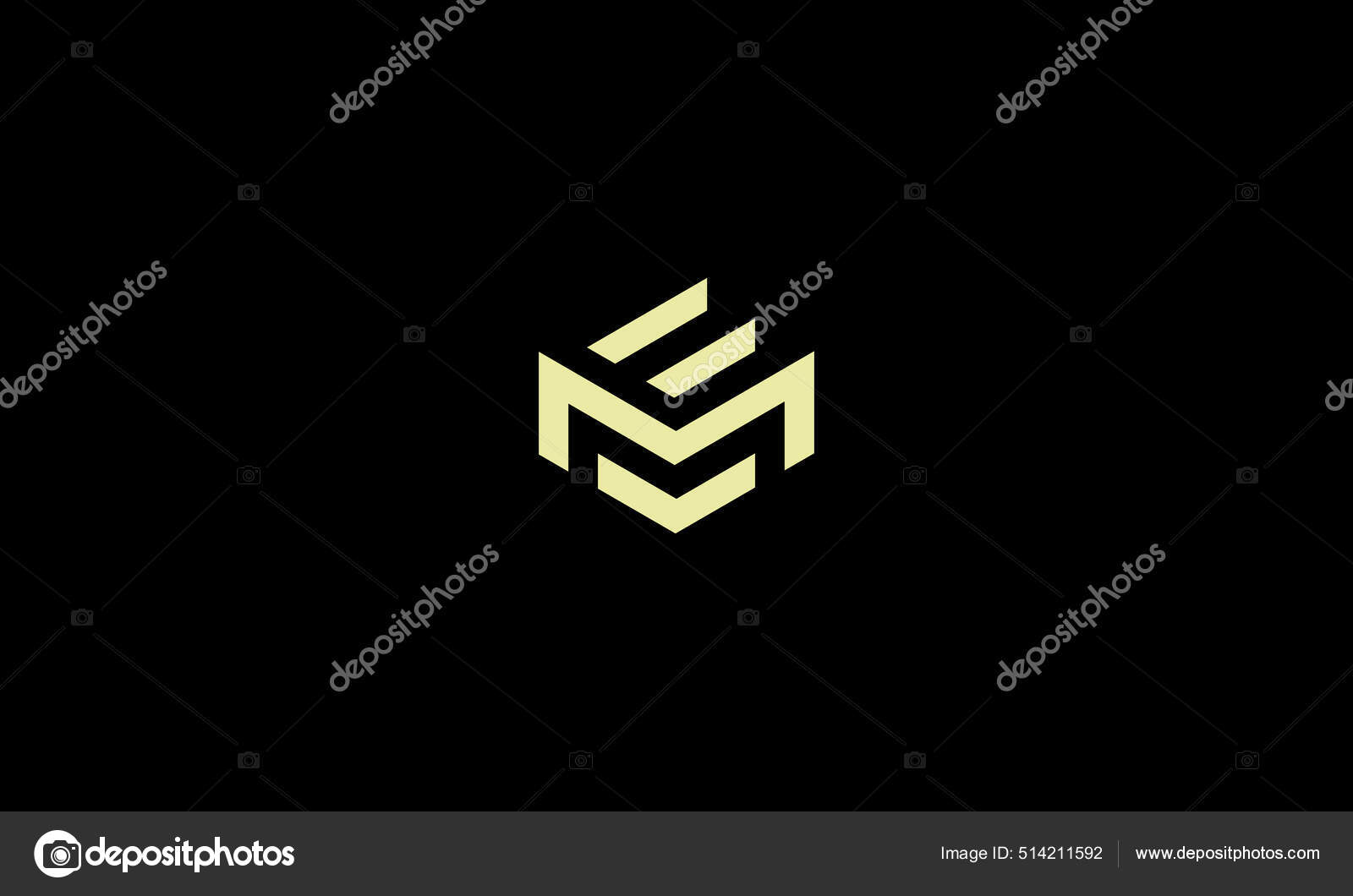 Letters Logo Design Negative Space Effect Illustration Use Vector de ...