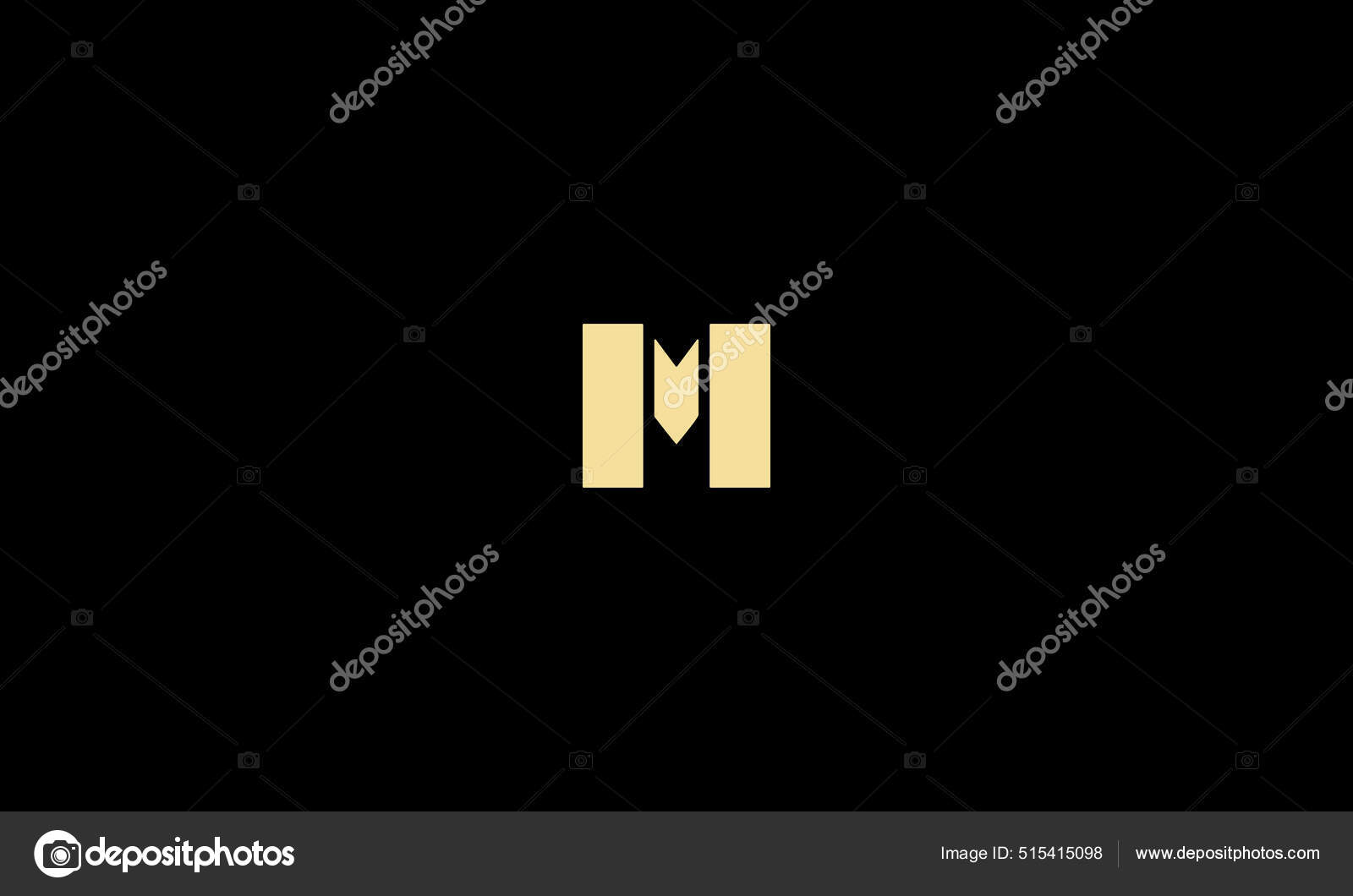 Letter Logo Design Negative Space Effect Illustration Use Stock Vector ...