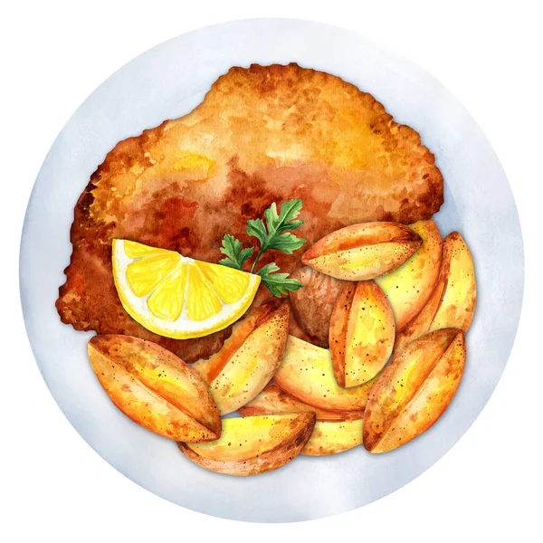 62 German food schnitzel Stock Illustrations | Depositphotos