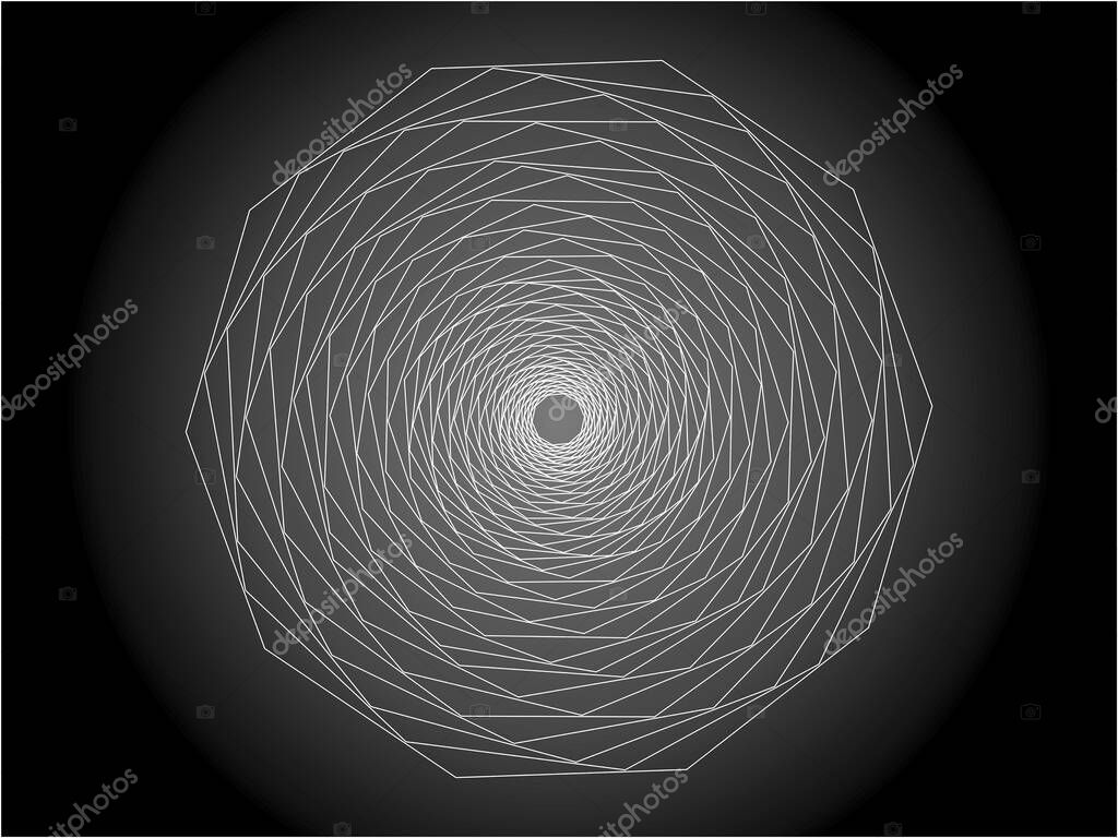 Ilustración de un objeto en forma de roseta que resultó de una serie de operaciones regulares de ...