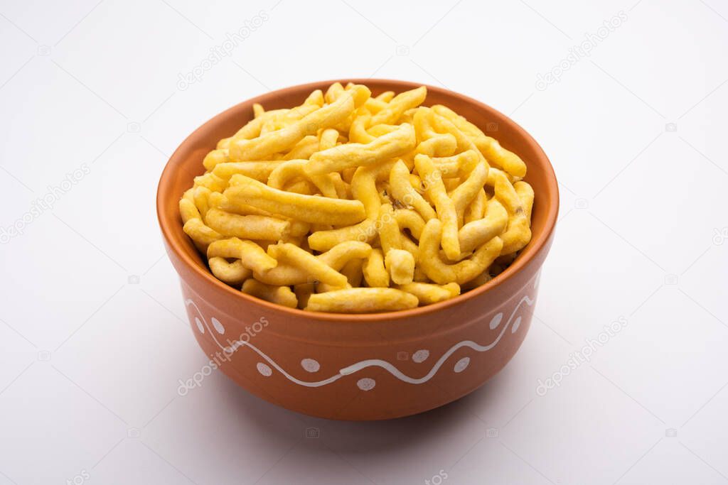 Pepper Sev mota shev, bocadillos del sur de la India que consisten en ...