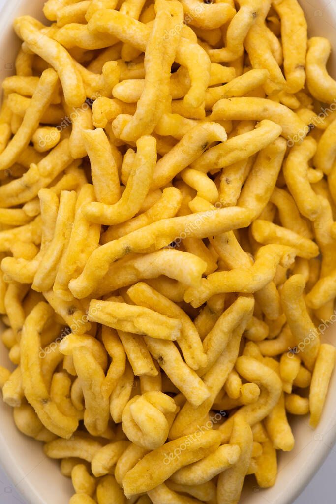 Pepper Sev mota shev, bocadillos del sur de la India que consisten en ...