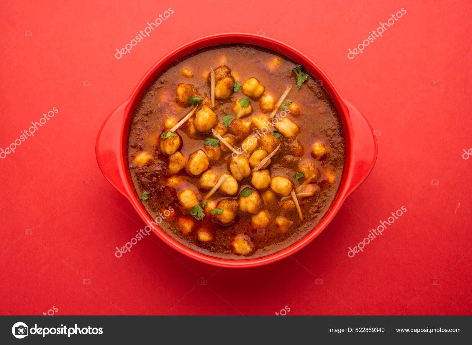 Choley Chole Masala Chana Indian Food Made Chickpeas Tomatoes Cumin ...