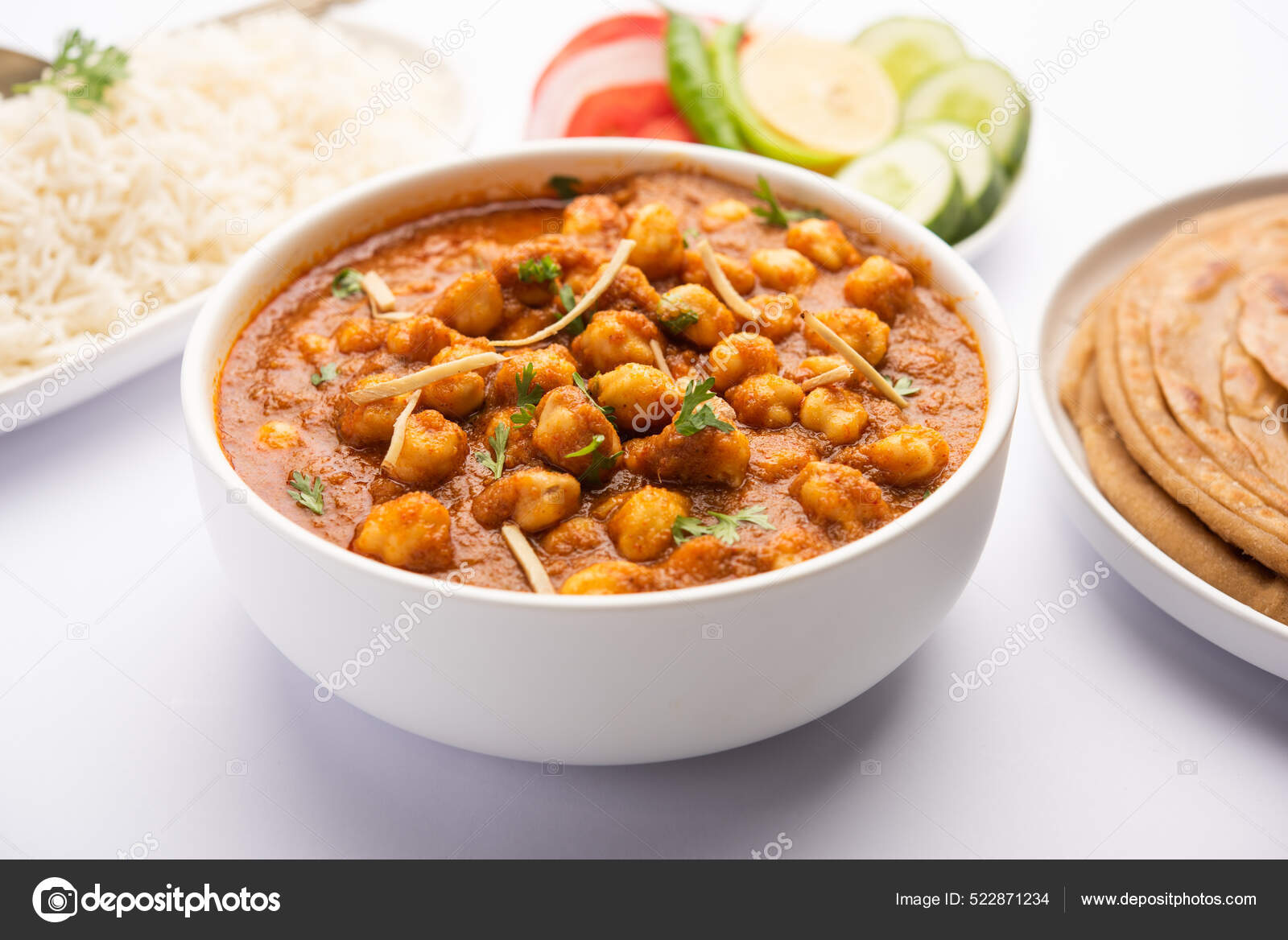 Choley Chole Masala Chana Indian Food Made Chickpeas Tomatoes Cumin ...