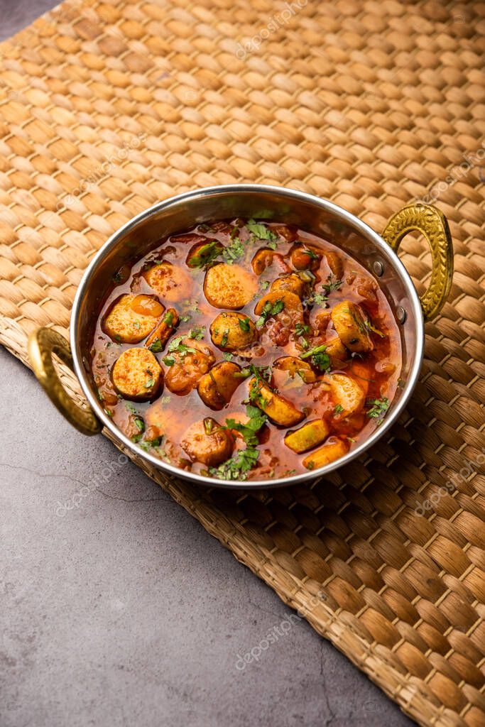 Stir fried taro roots. Arbi ki sabji, ghuiya masala curry Sabzi or arvi ...