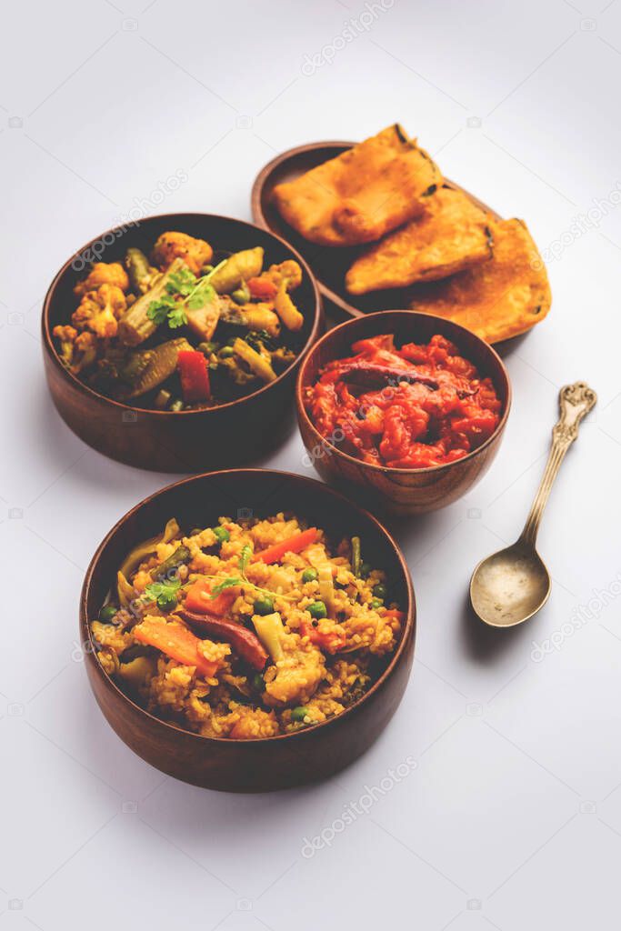 Bengali Bhog food for Indian Hindu Durga Puja or pooja festival ...