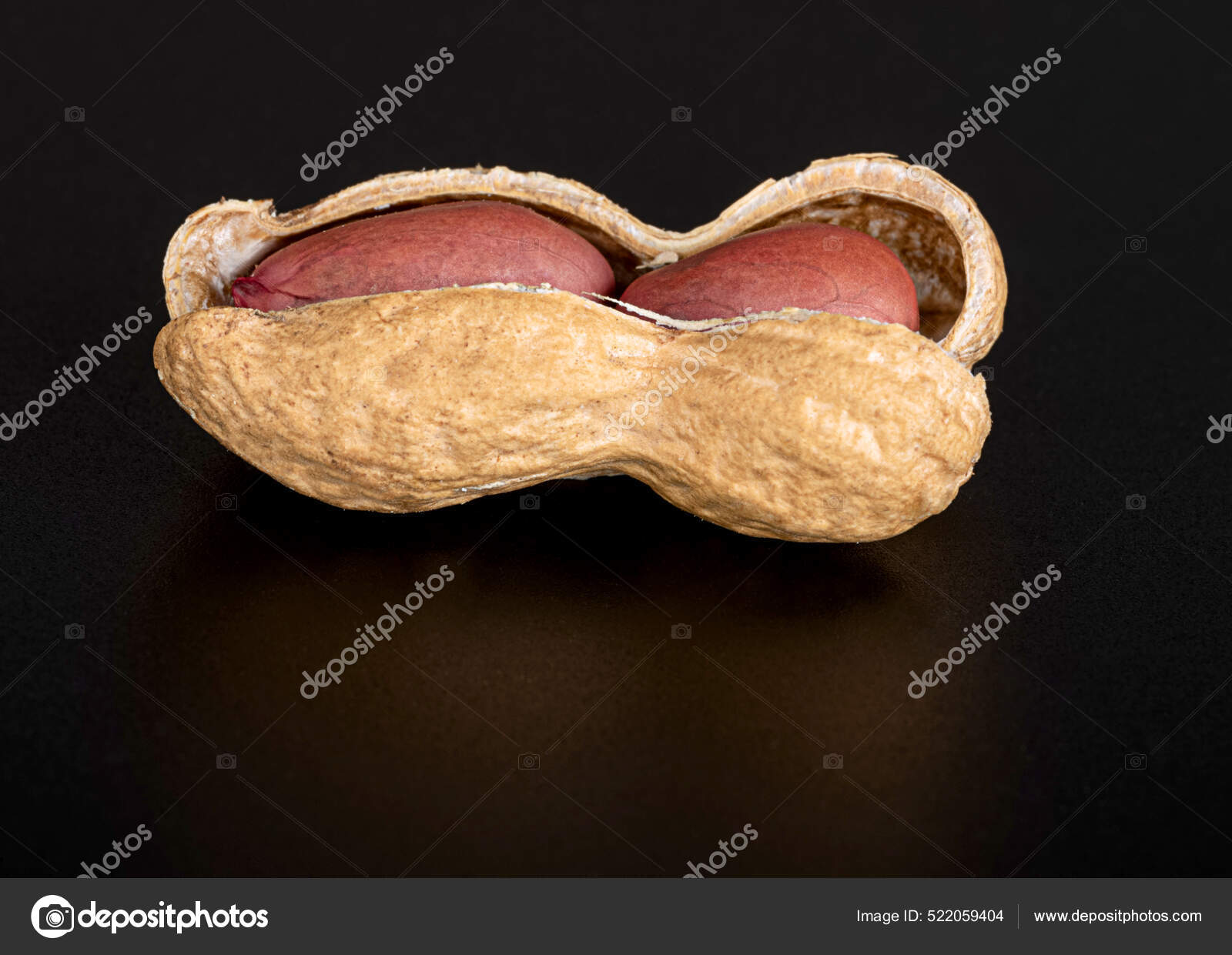 Beautiful Young Split Peanuts Textured Shell Bright Beautiful Nuts ...