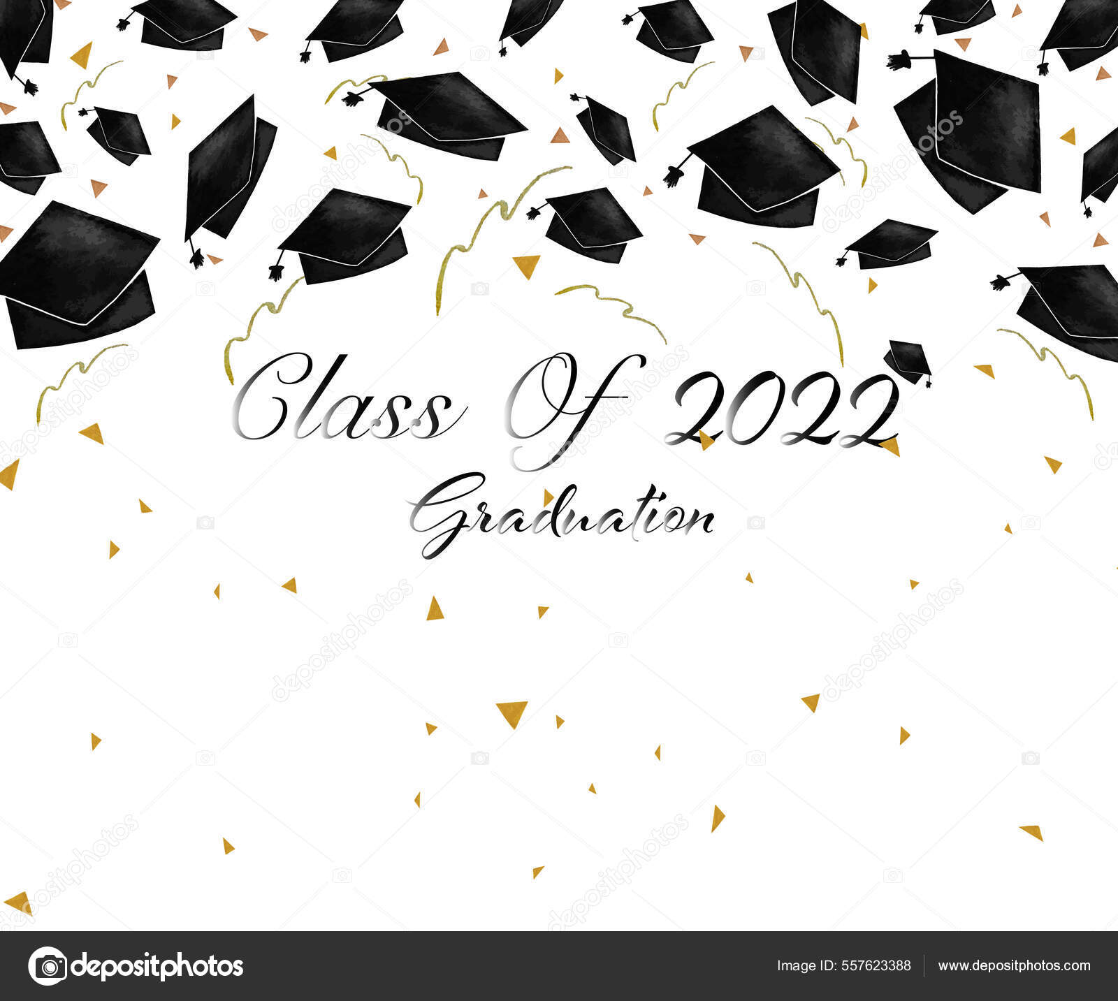 Class 2022 Graduation Congratulations Background Watercolor ...