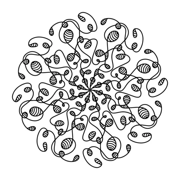 Hand Drawn Spider Web Mandala Isolated White Background Cute Doodle ...