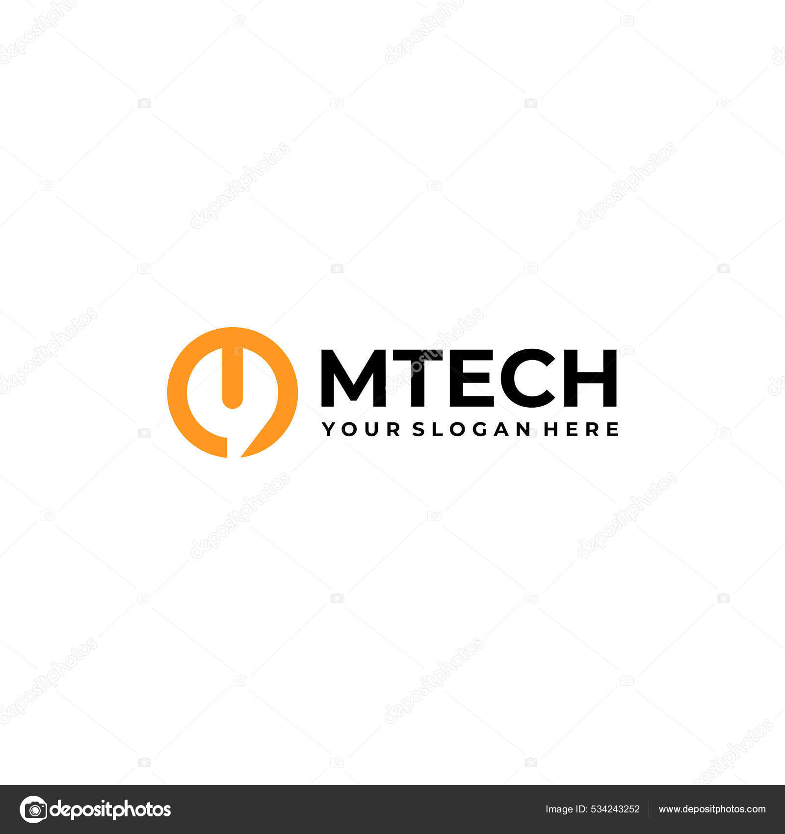Minimalist flat letter mark MTECH logo design Stock Vector Image by ...