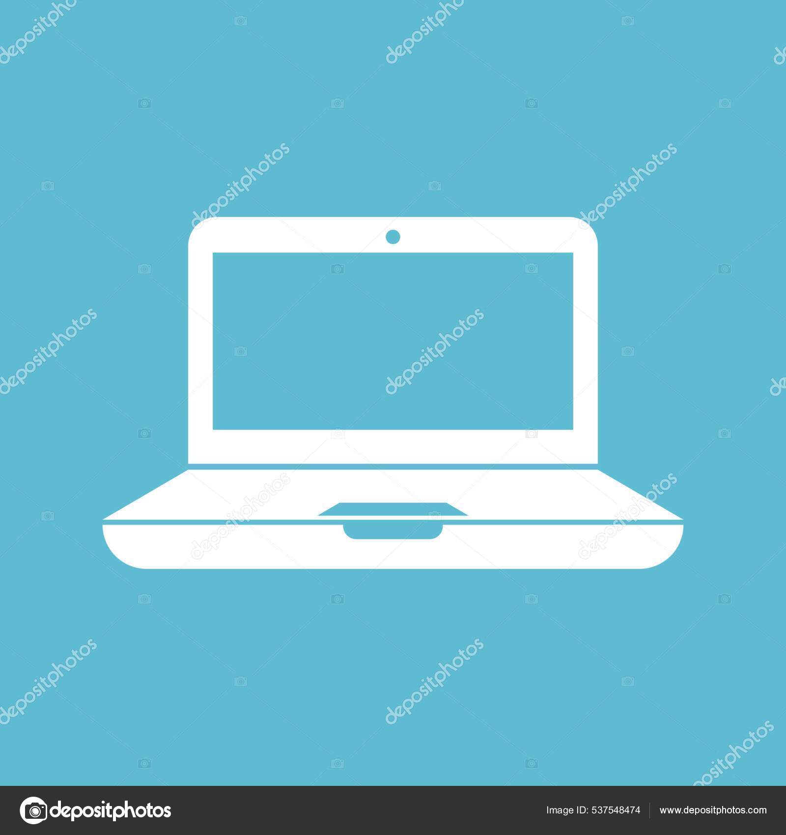 Ikon Laptop Komputer Teknologi Simbol Desain Sederhana Elemen Grafis ...