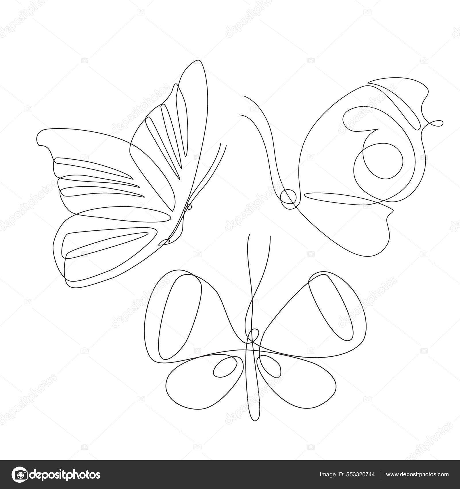 Simple Butterfly Drawings