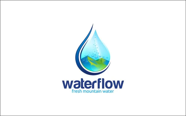 Water Flow Vector Logo