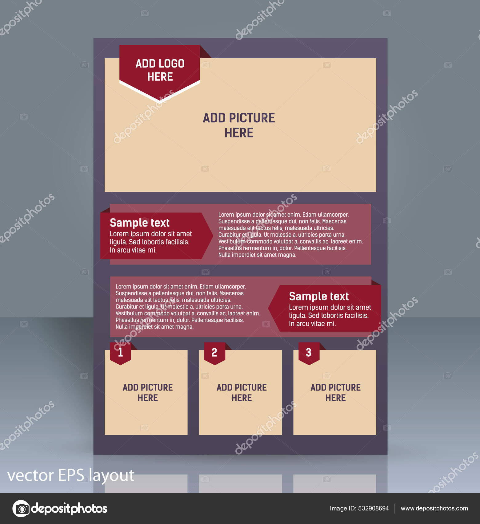 Layout Design Template Vector Stock Vector by ©adirael 532908694