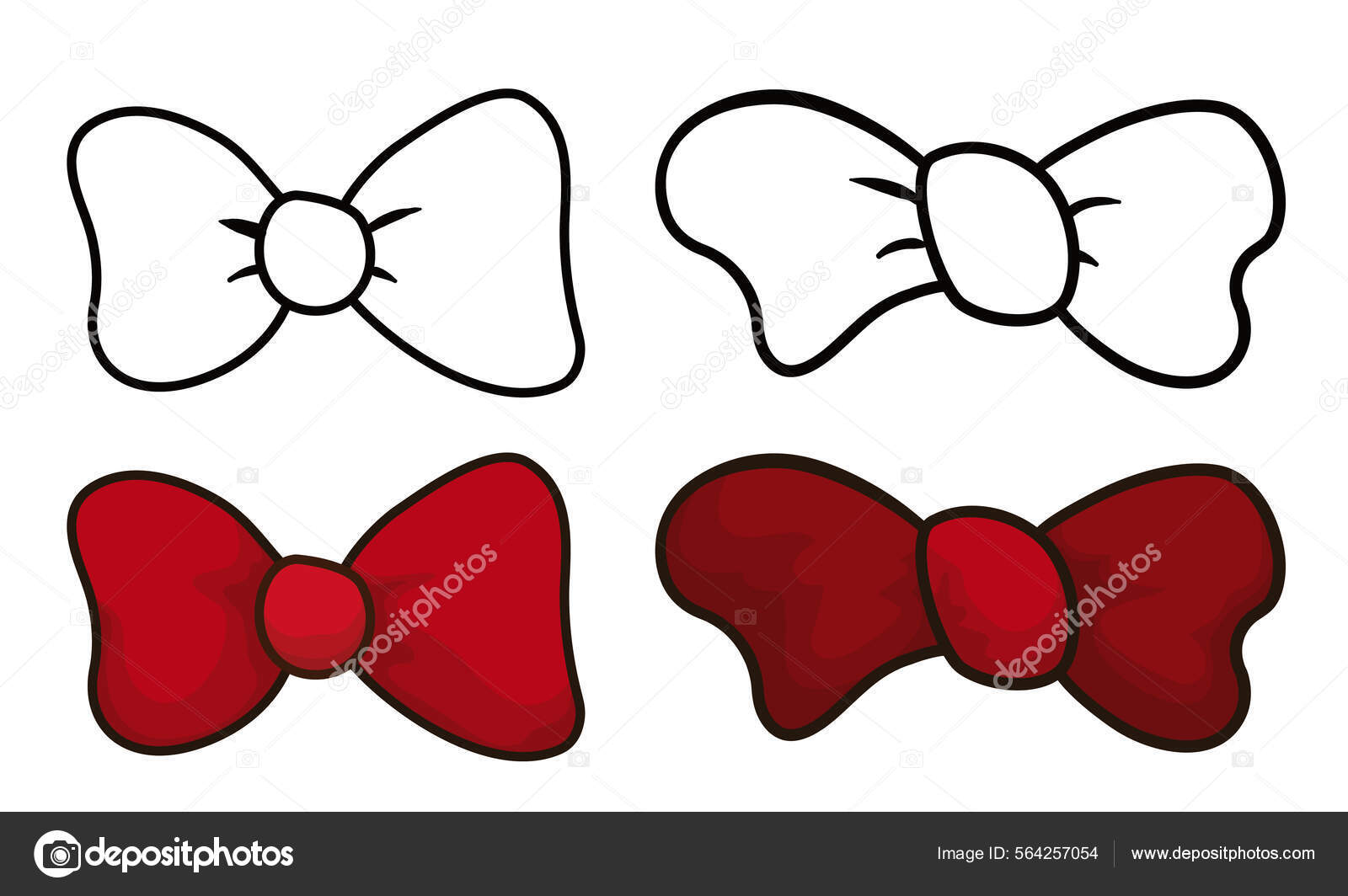 Gift Bow Vector Outline