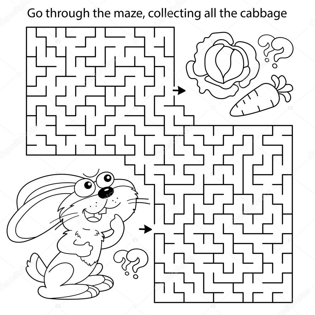 Vettoriale stockLabirinto Gioco Del Labirinto Puzzle Disegno Colorare ...